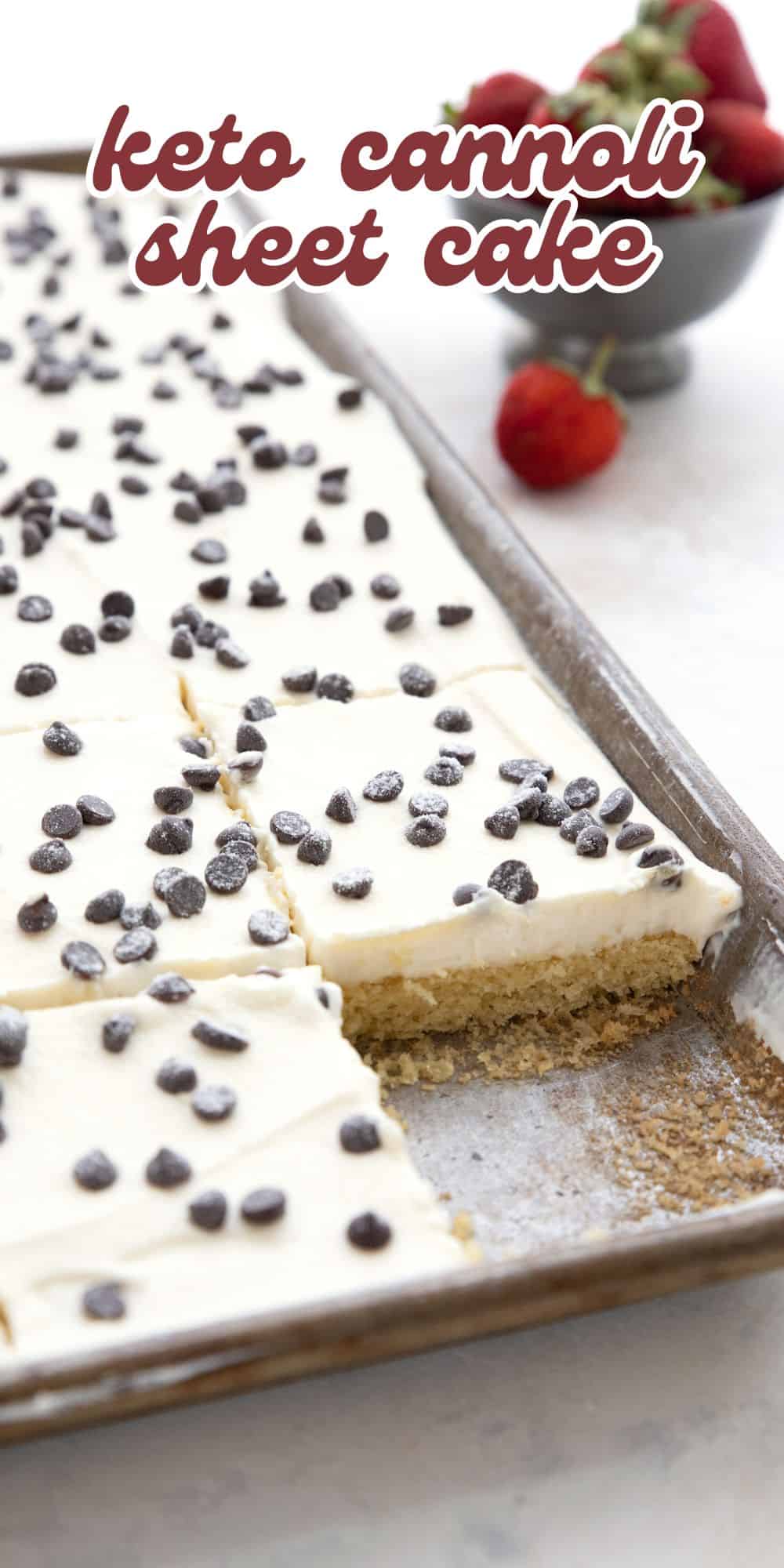 Keto Cannoli Sheet Cake - All Day I Dream About Food