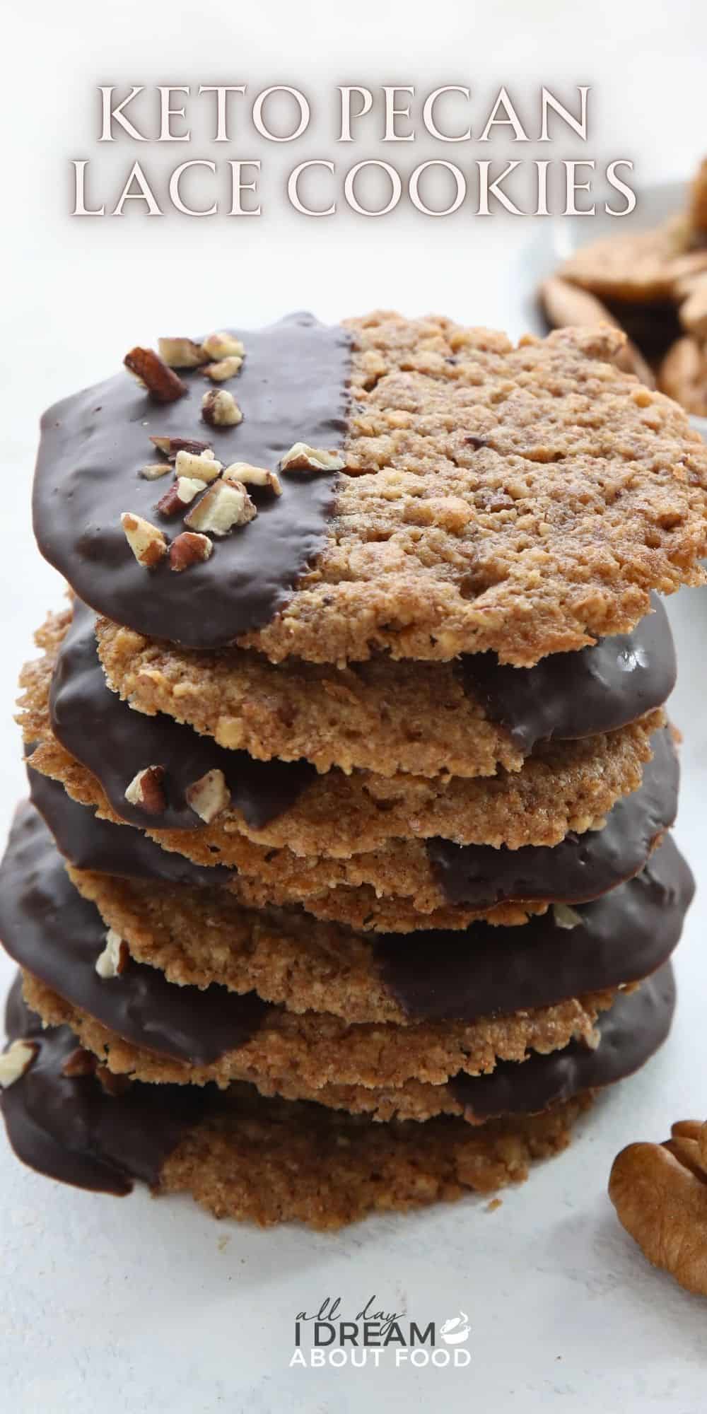 Keto Pecan Lace Cookies - All Day I Dream About Food