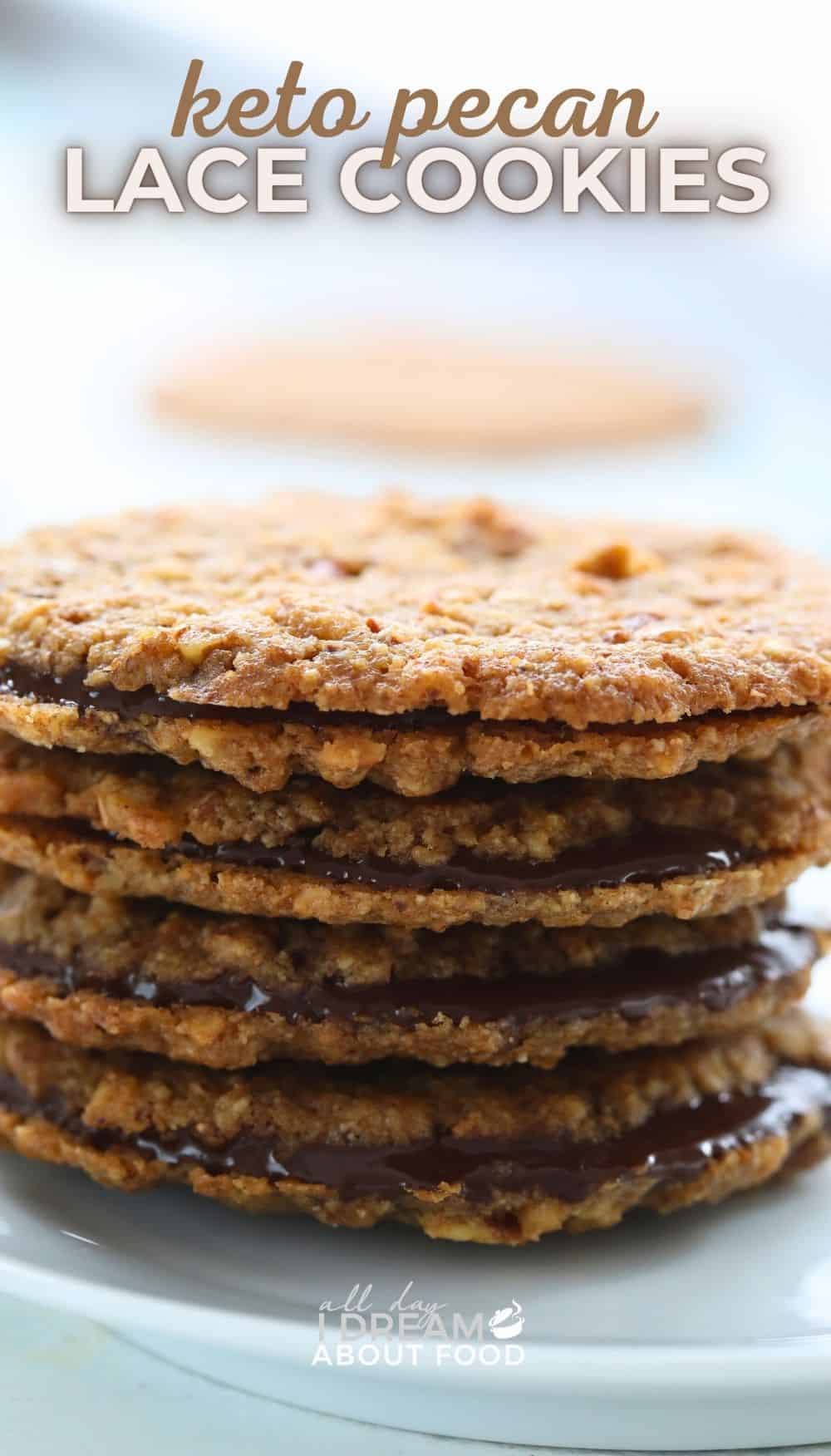 Keto Pecan Lace Cookies - All Day I Dream About Food