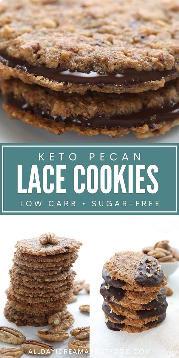 Keto Pecan Lace Cookies - All Day I Dream About Food