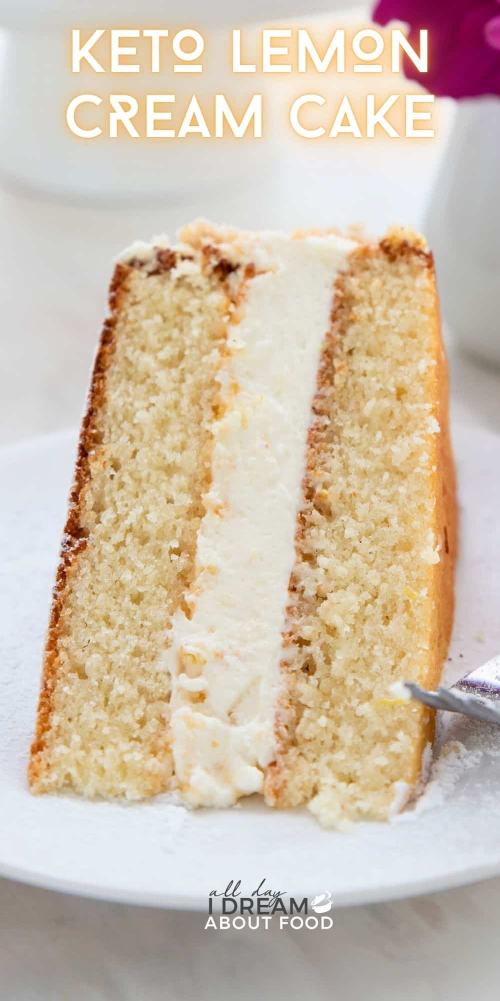 Keto Lemon Cream Cake - All Day I Dream About Food
