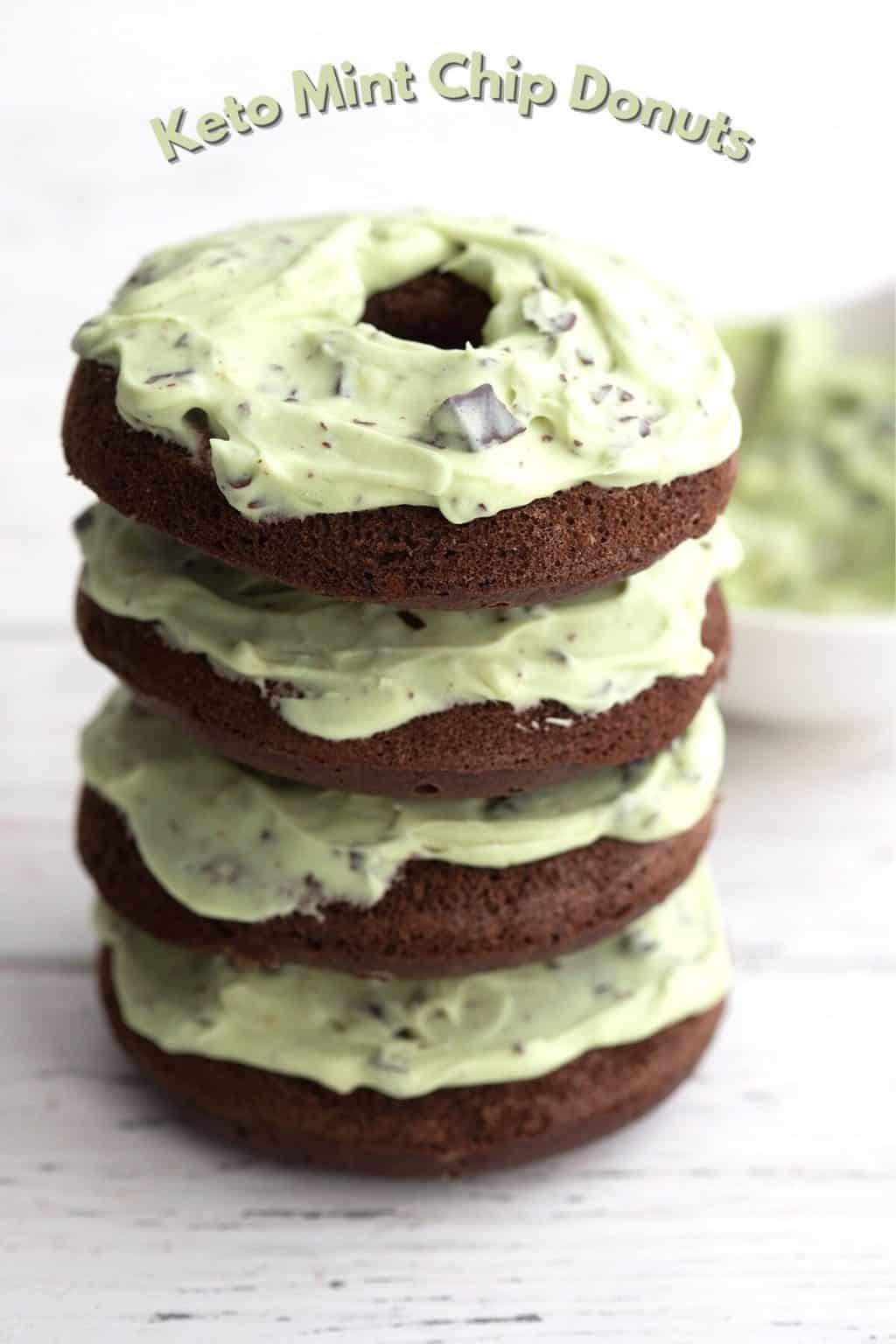 Keto Mint Chip Donuts - All Day I Dream About Food