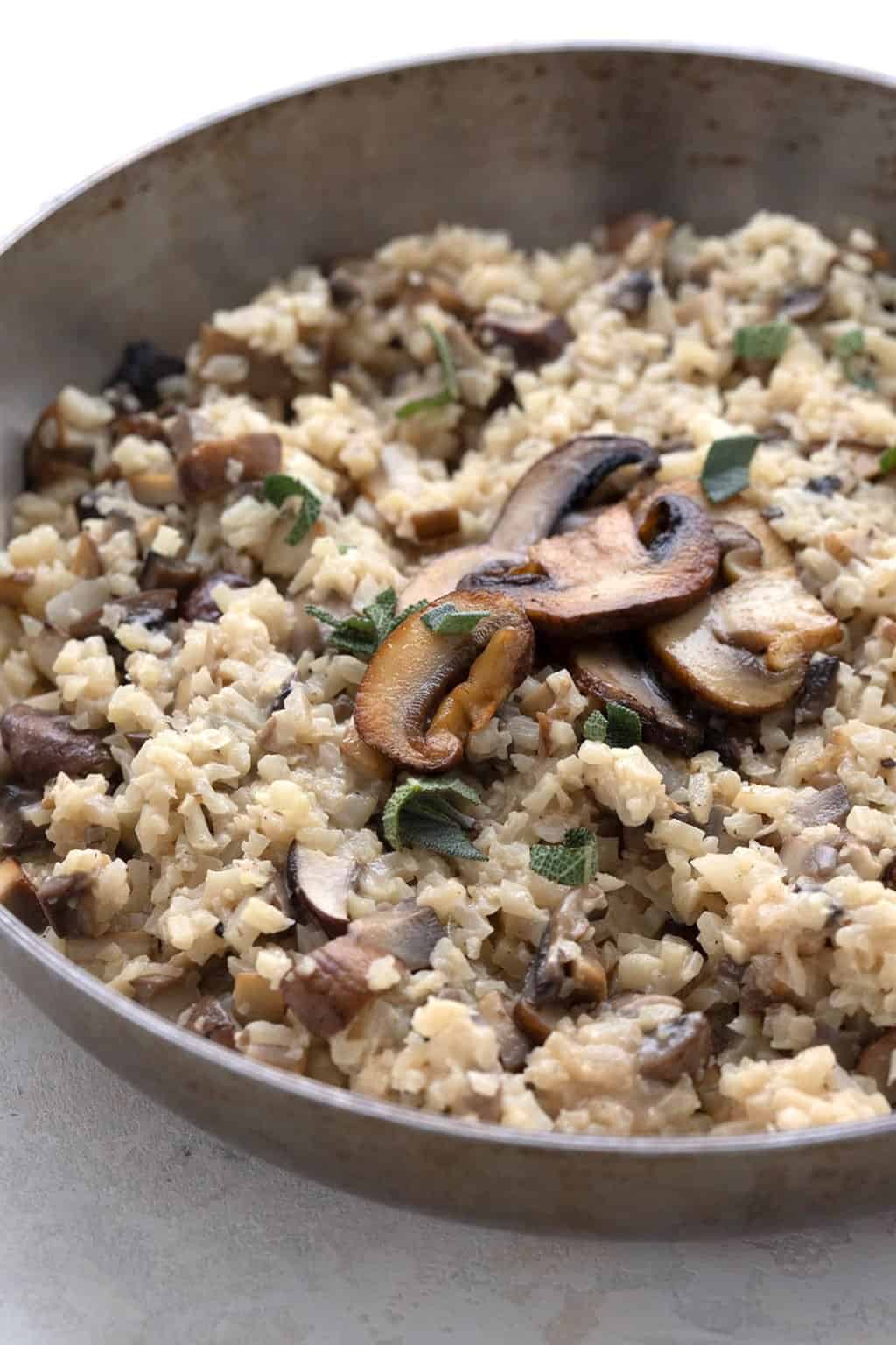 Mushroom Cauliflower Risotto - All Day I Dream About Food