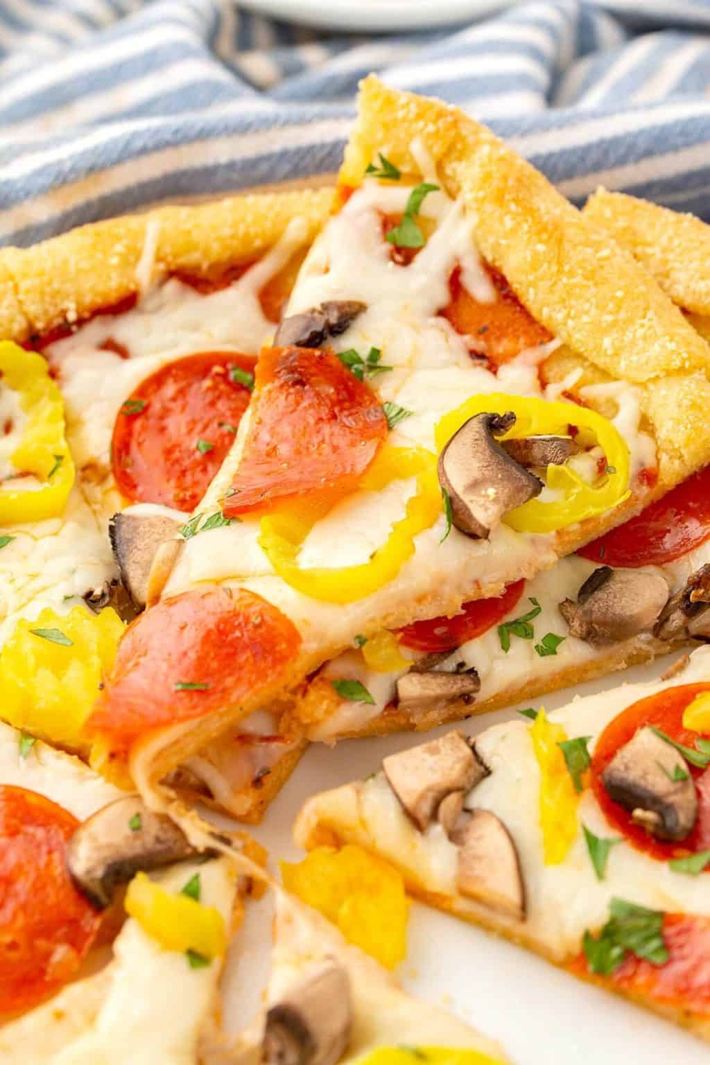 Keto Pizza Crust with Fathead Dough - All Day I Dream About Food