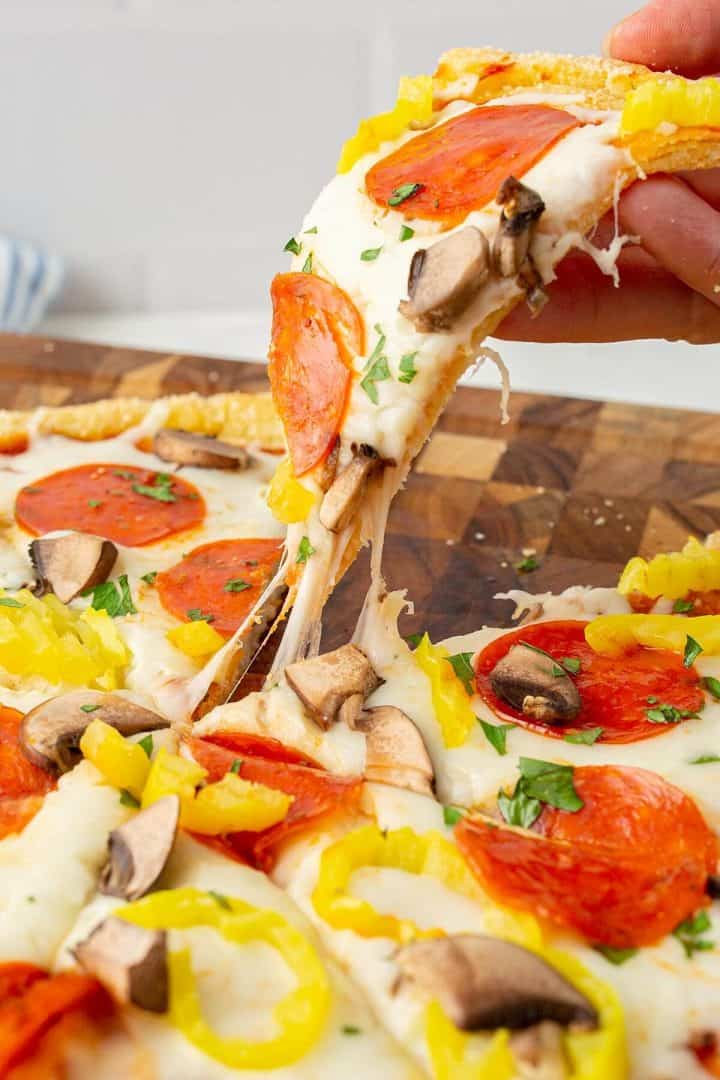 Keto Pizza Crust with Fathead Dough - All Day I Dream About Food