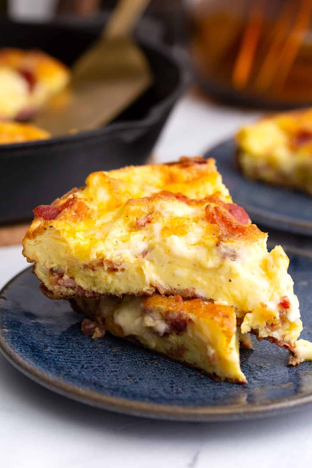Keto Frittata with Bacon and Brie - All Day I Dream About Food