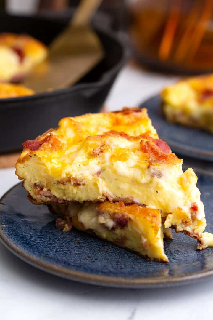 Keto Frittata with Bacon and Brie - All Day I Dream About Food