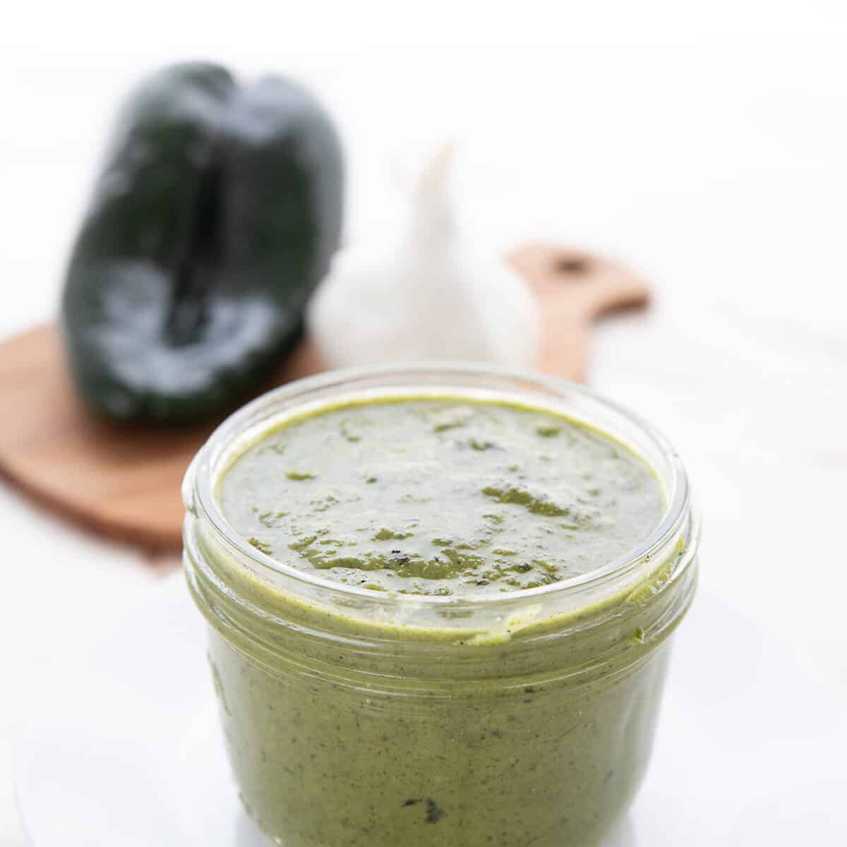 Roasted Poblano Sauce - All Day I Dream About Food