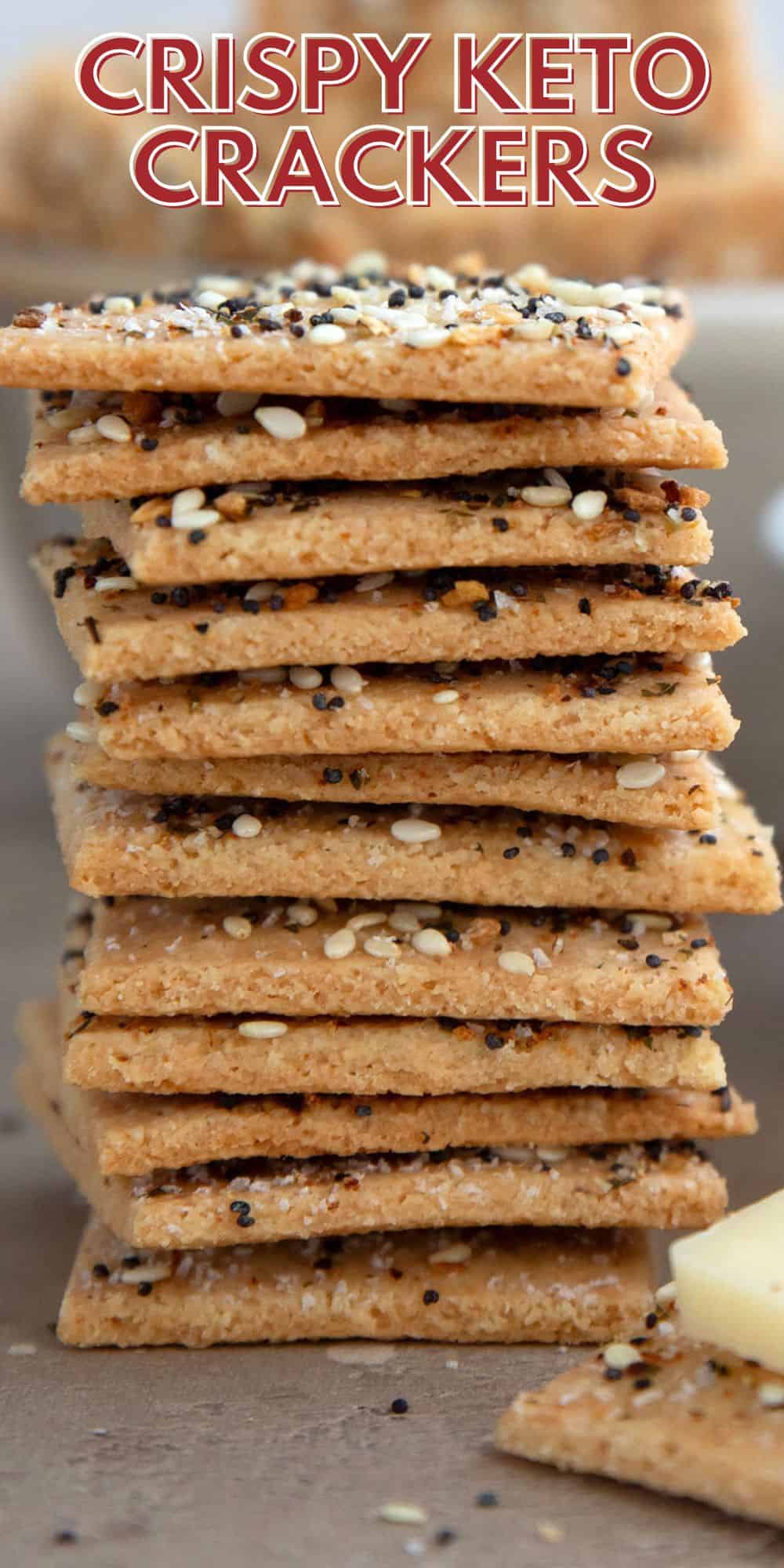 Everything Bagel Keto Crackers - All Day I Dream About Food