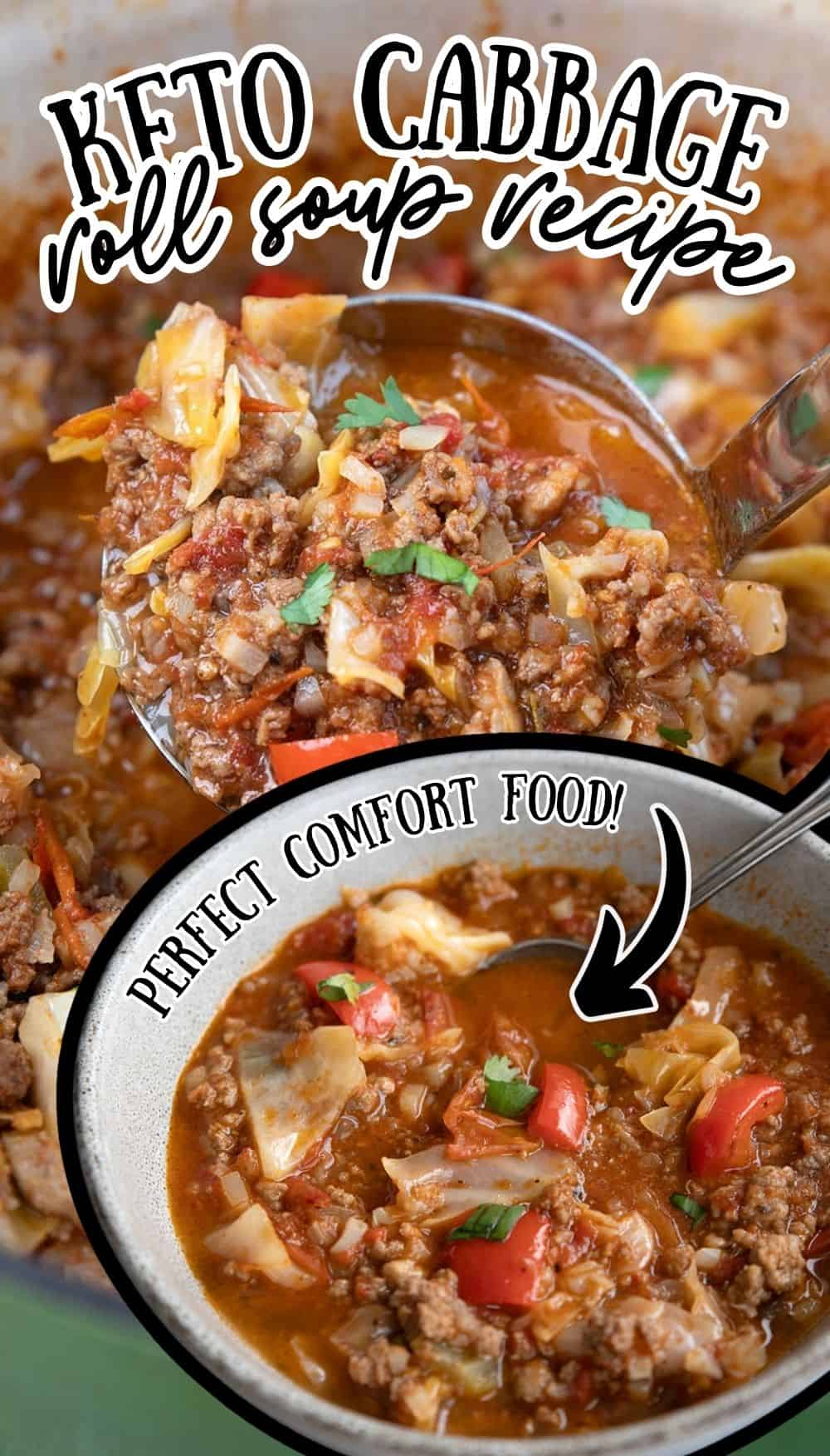 Keto Cabbage Roll Soup - All Day I Dream About Food