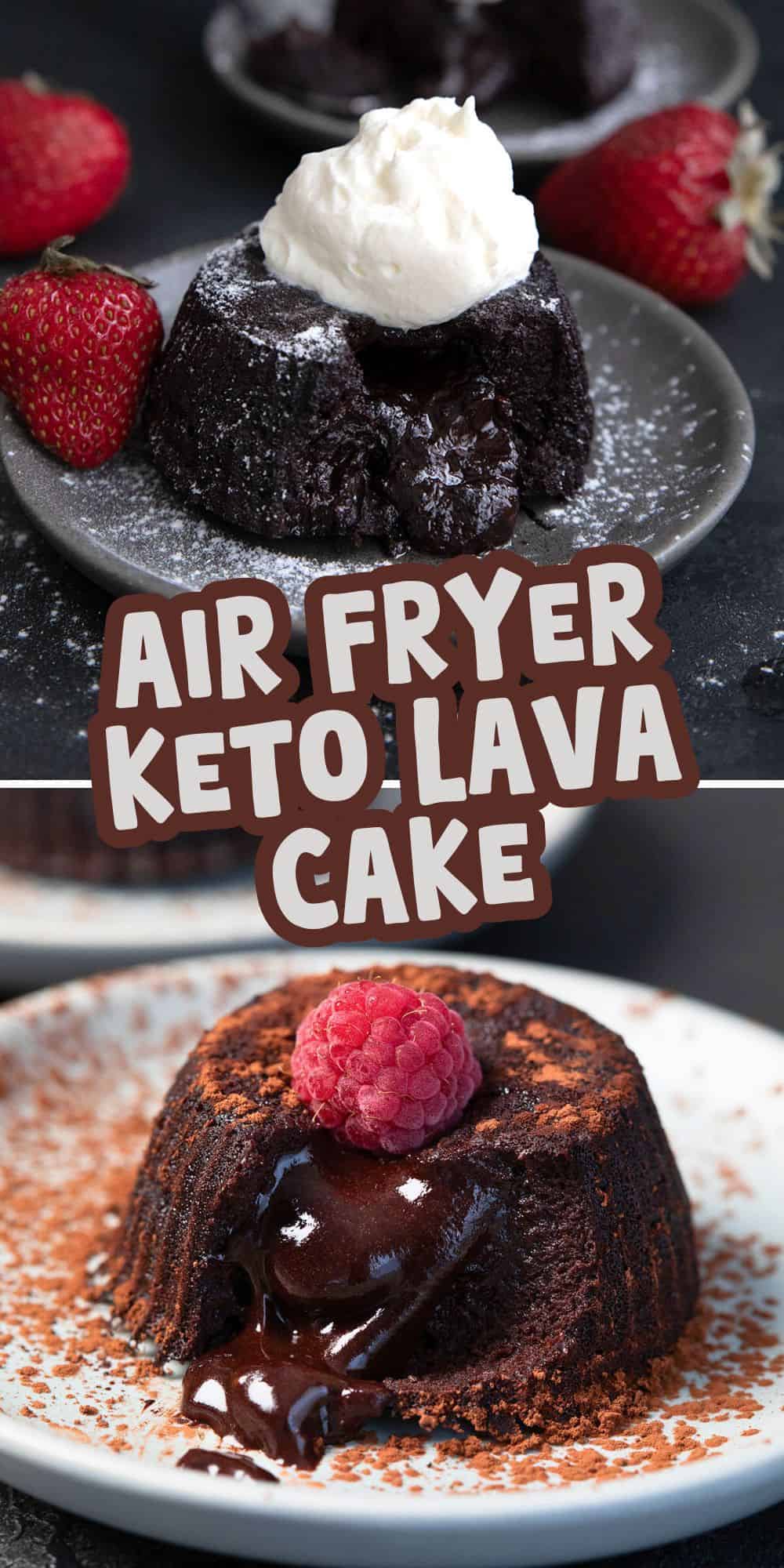 Air Fryer Lava Cake - Keto Friendly! - All Day I Dream About Food