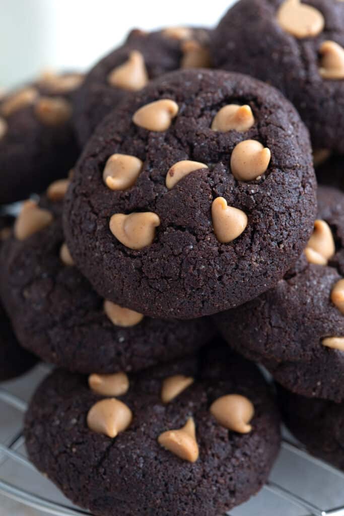 Keto Chocolate Peanut Butter Cookies - All Day I Dream About Food