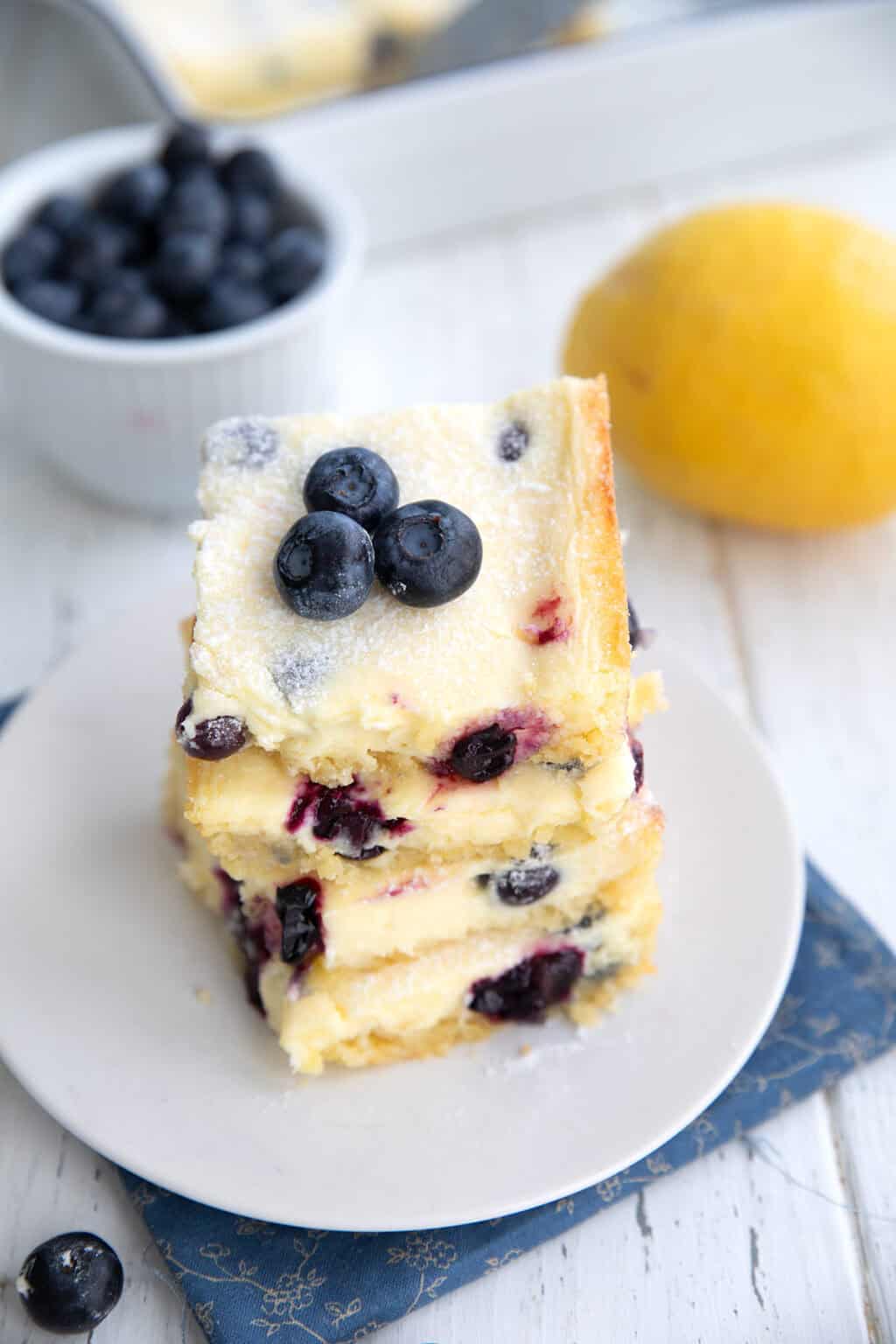 Blueberry Lemon Keto Butter Cake - All Day I Dream About Food