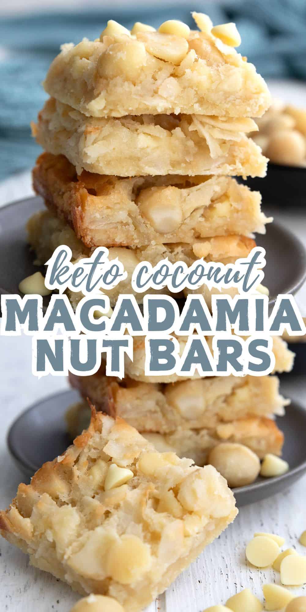 Keto Coconut Macadamia Bars - All Day I Dream About Food