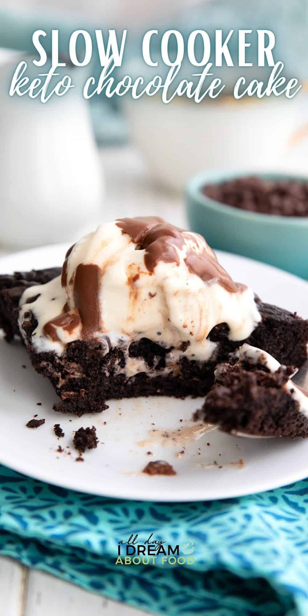 Slow Cooker Keto Chocolate Cake - All Day I Dream About Food