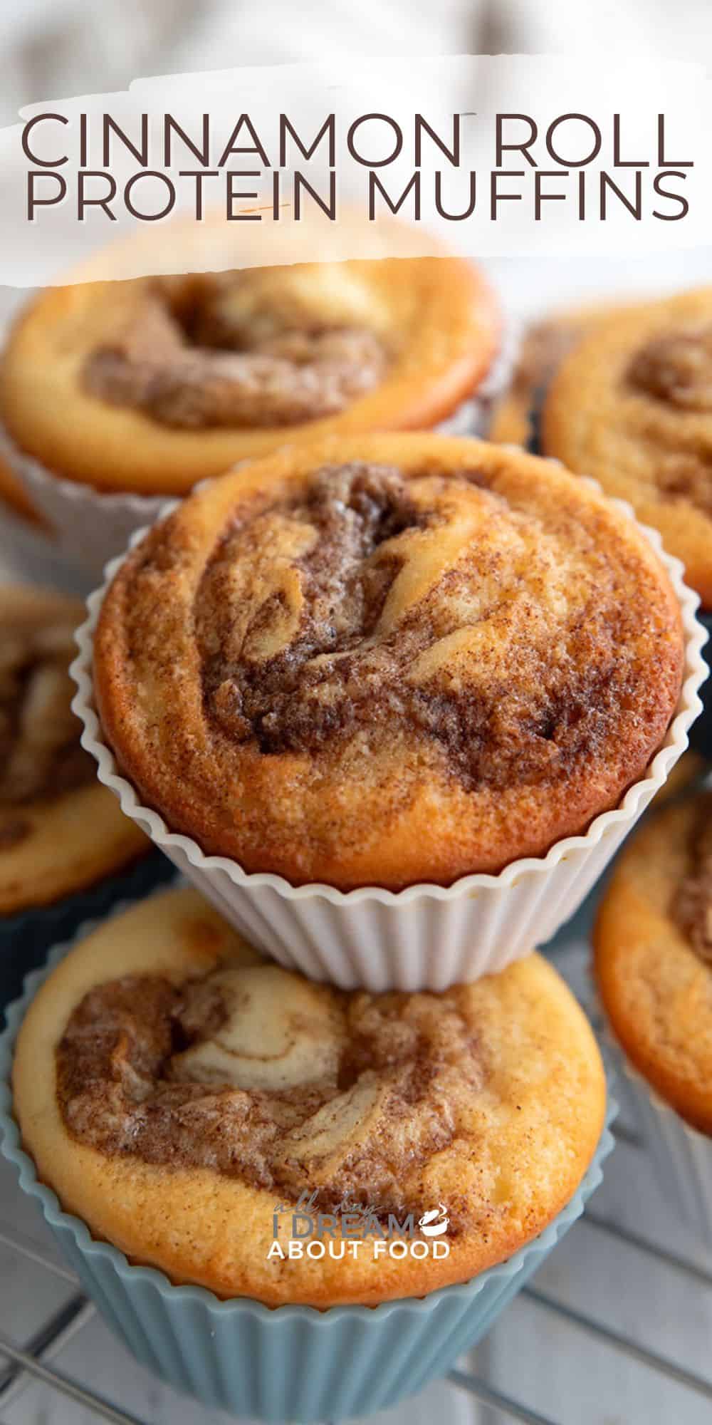 Cinnamon Roll Protein Muffins - All Day I Dream About Food
