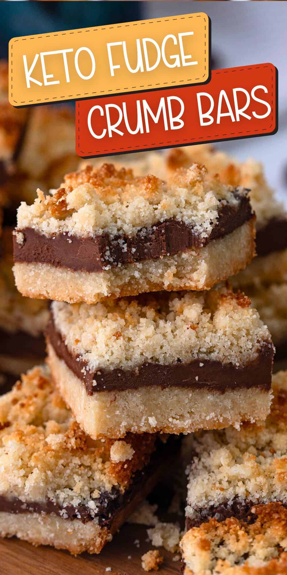 Keto Fudge Crumb Bars - All Day I Dream About Food