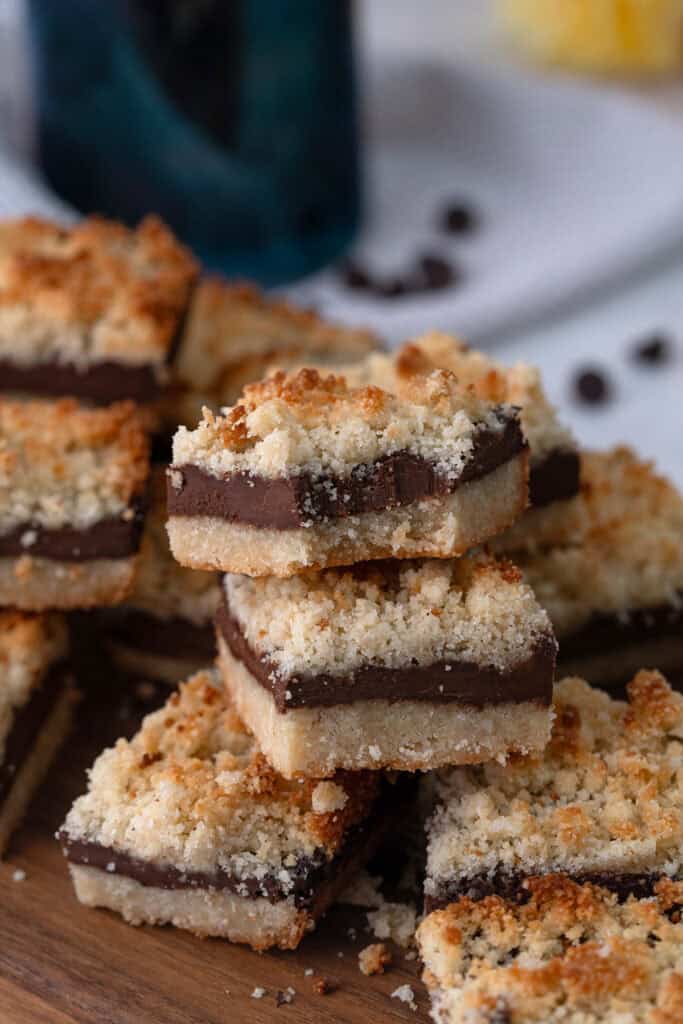 Keto Fudge Crumb Bars - All Day I Dream About Food