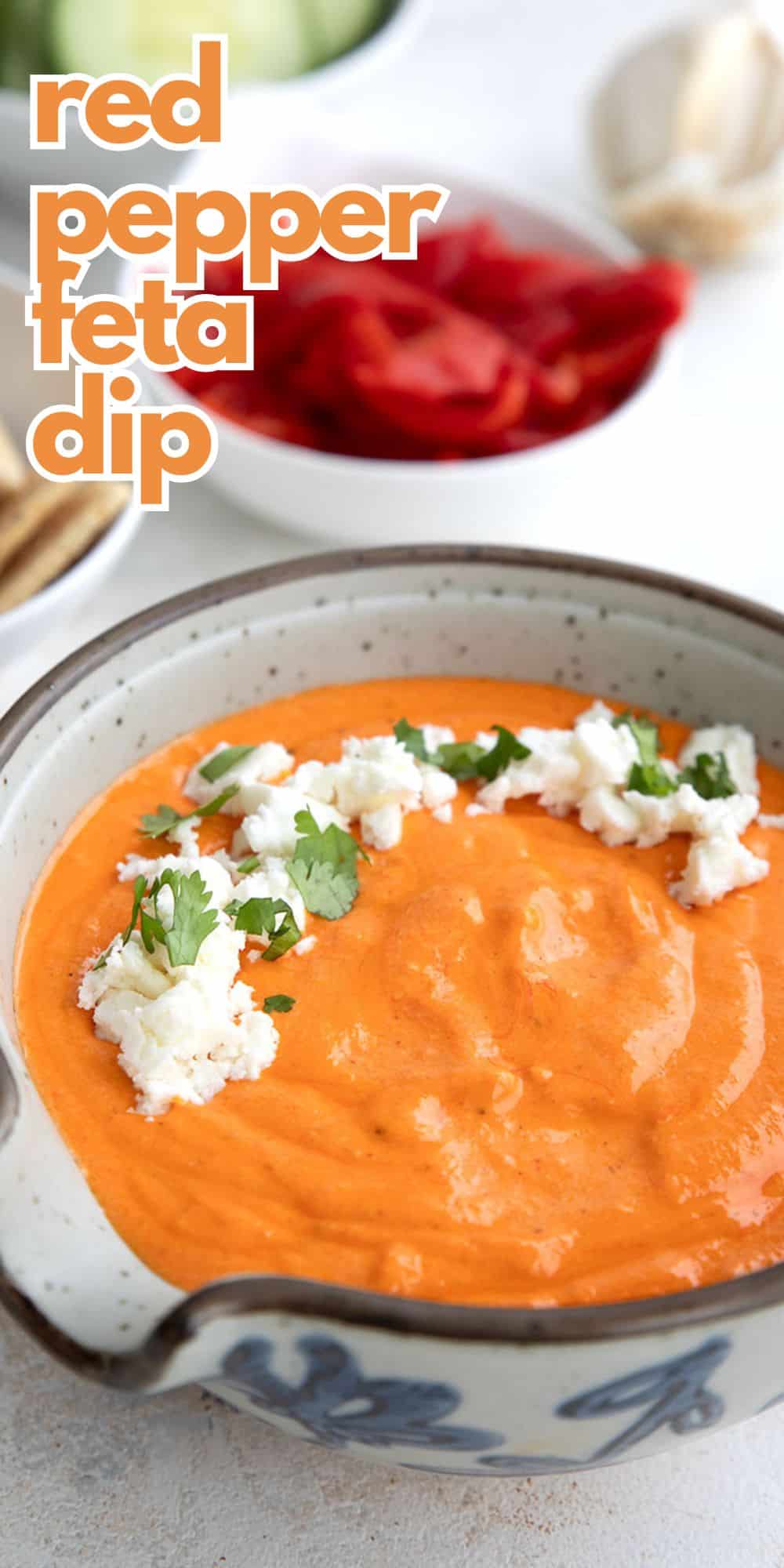 Roasted Red Pepper Feta Dip - All Day I Dream About Food