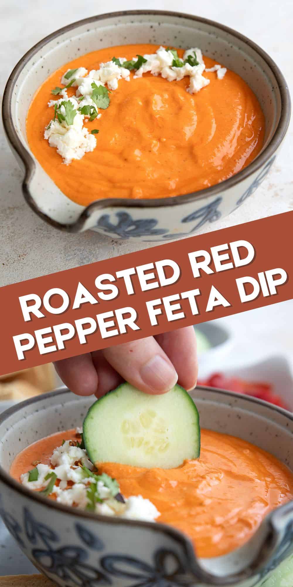 Roasted Red Pepper Feta Dip - All Day I Dream About Food