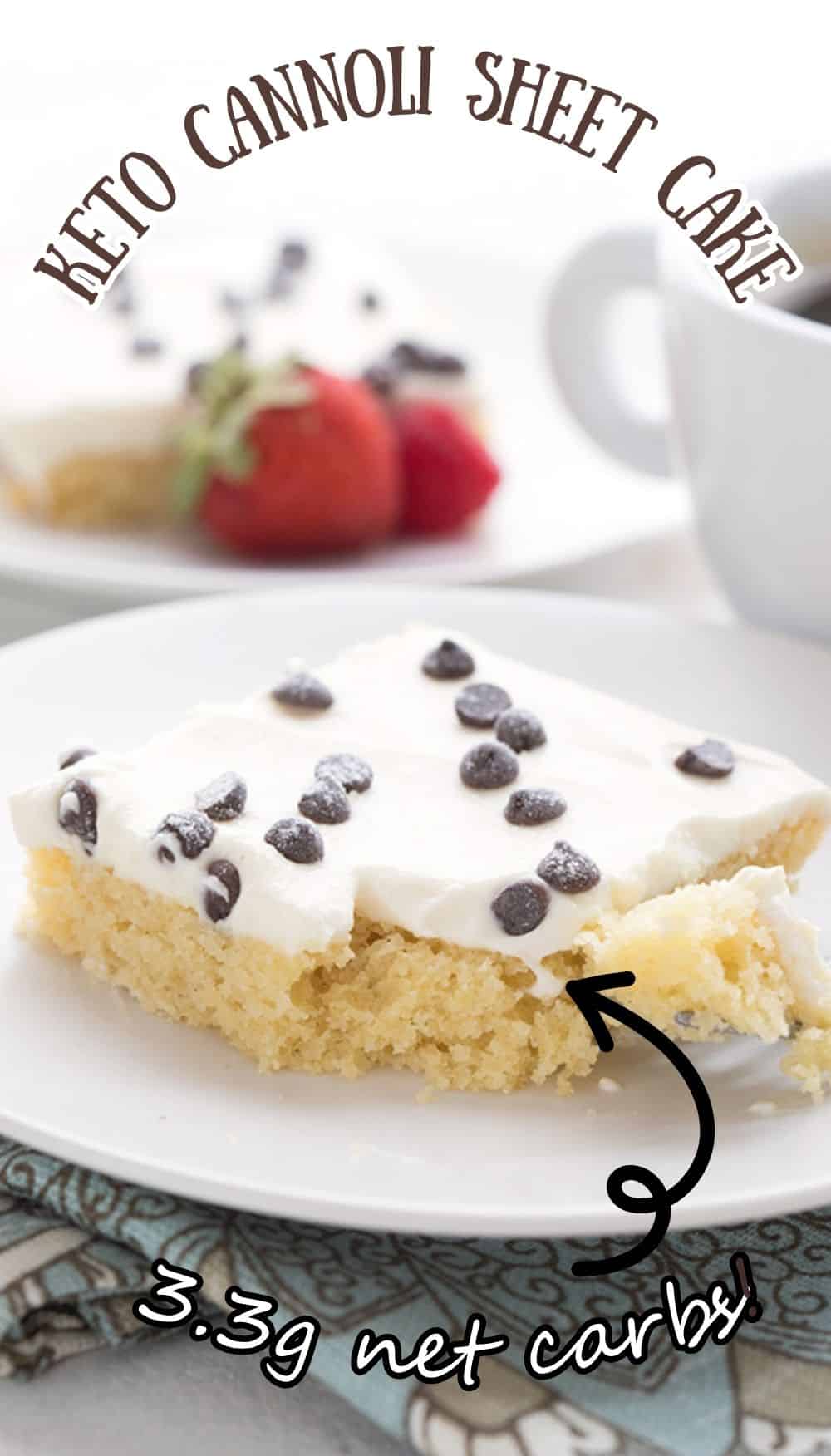 Keto Cannoli Sheet Cake - All Day I Dream About Food