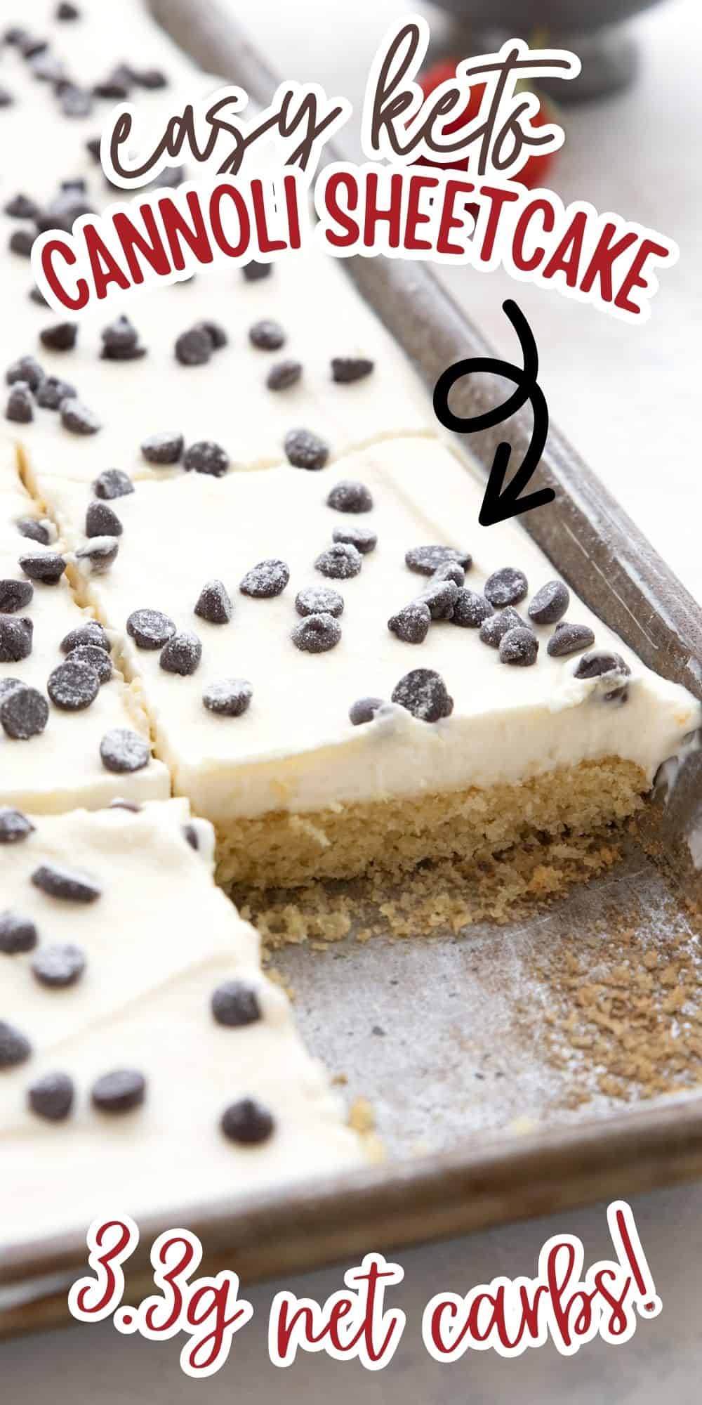 Keto Cannoli Sheet Cake - All Day I Dream About Food