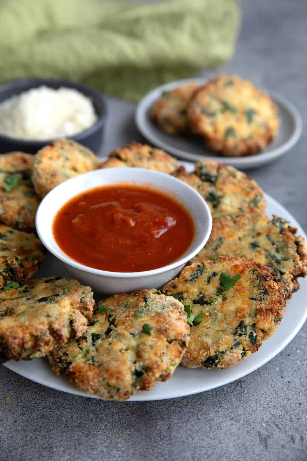 Spinach and Ricotta Fritters - All Day I Dream About Food