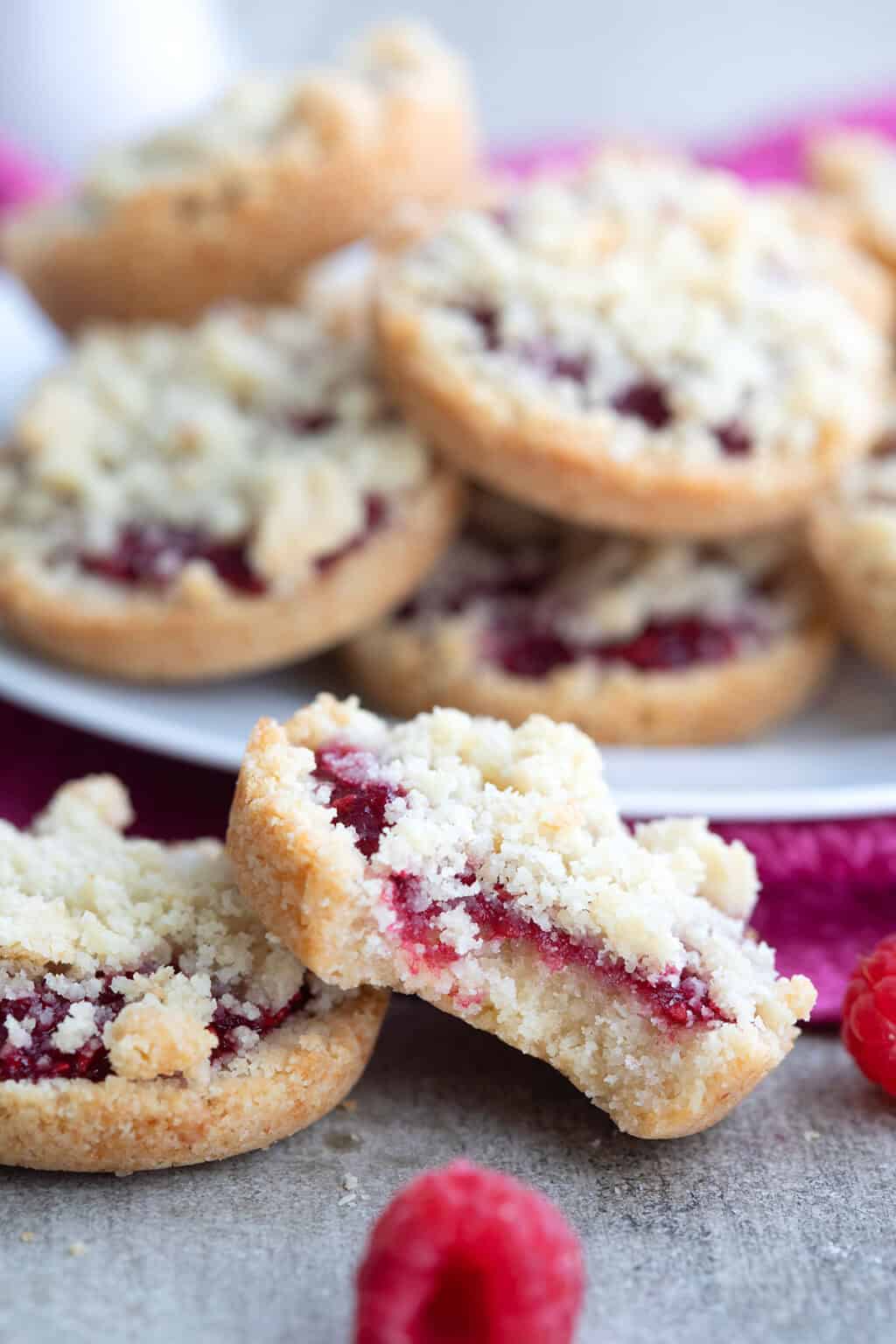 Keto Raspberry Crumble Cookies - All Day I Dream About Food