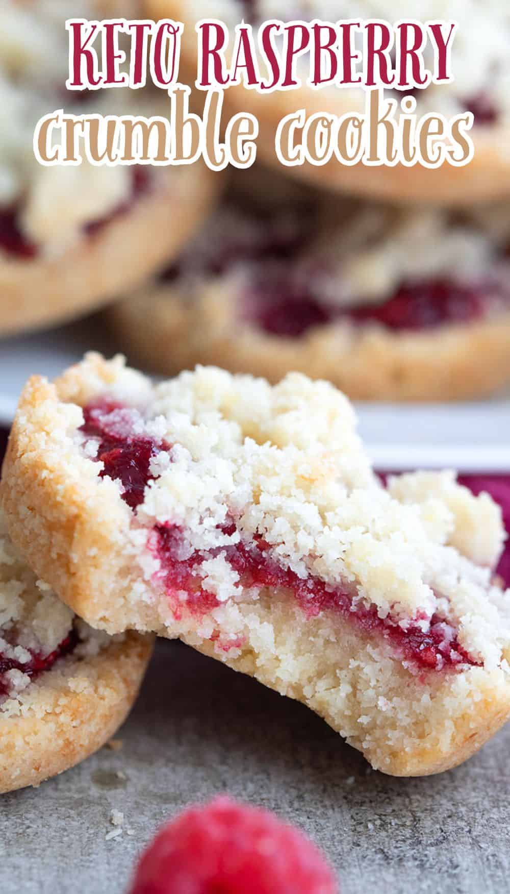 Keto Raspberry Crumble Cookies - All Day I Dream About Food