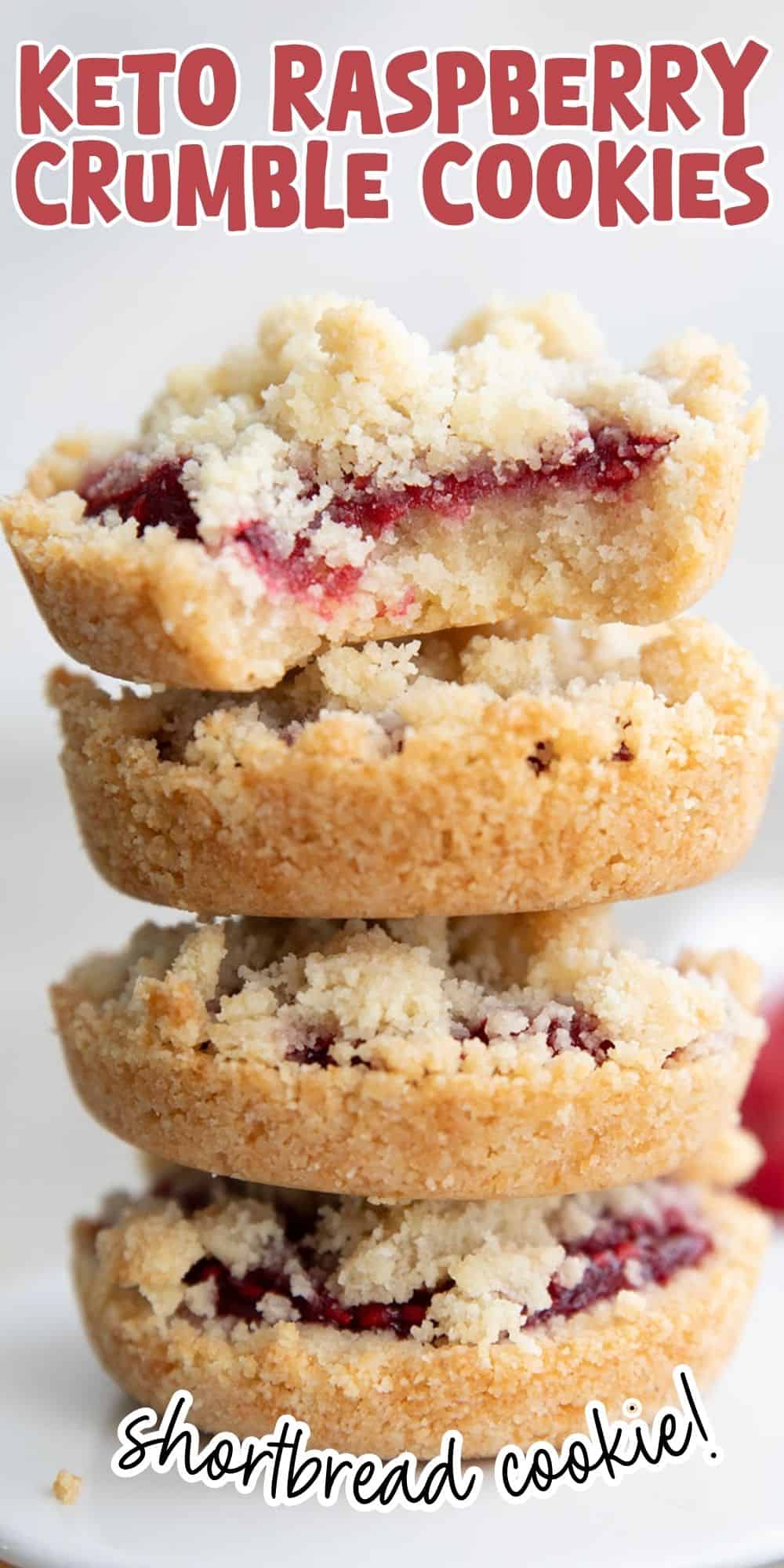 Keto Raspberry Crumble Cookies - All Day I Dream About Food