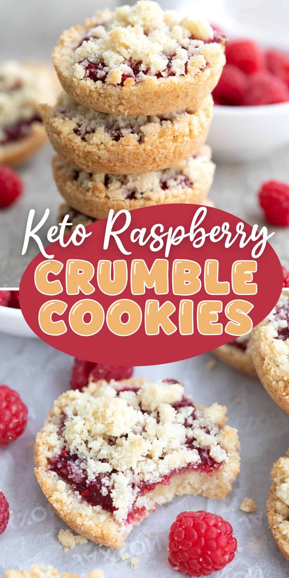 Keto Raspberry Crumble Cookies - All Day I Dream About Food