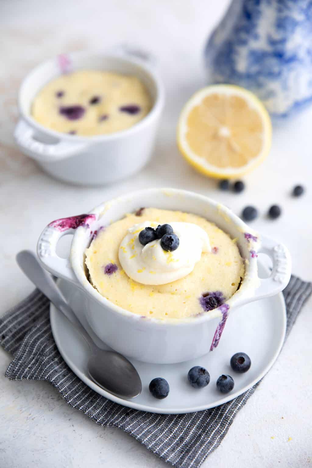 Lemon Blueberry Keto Mug Cake - All Day I Dream About Food