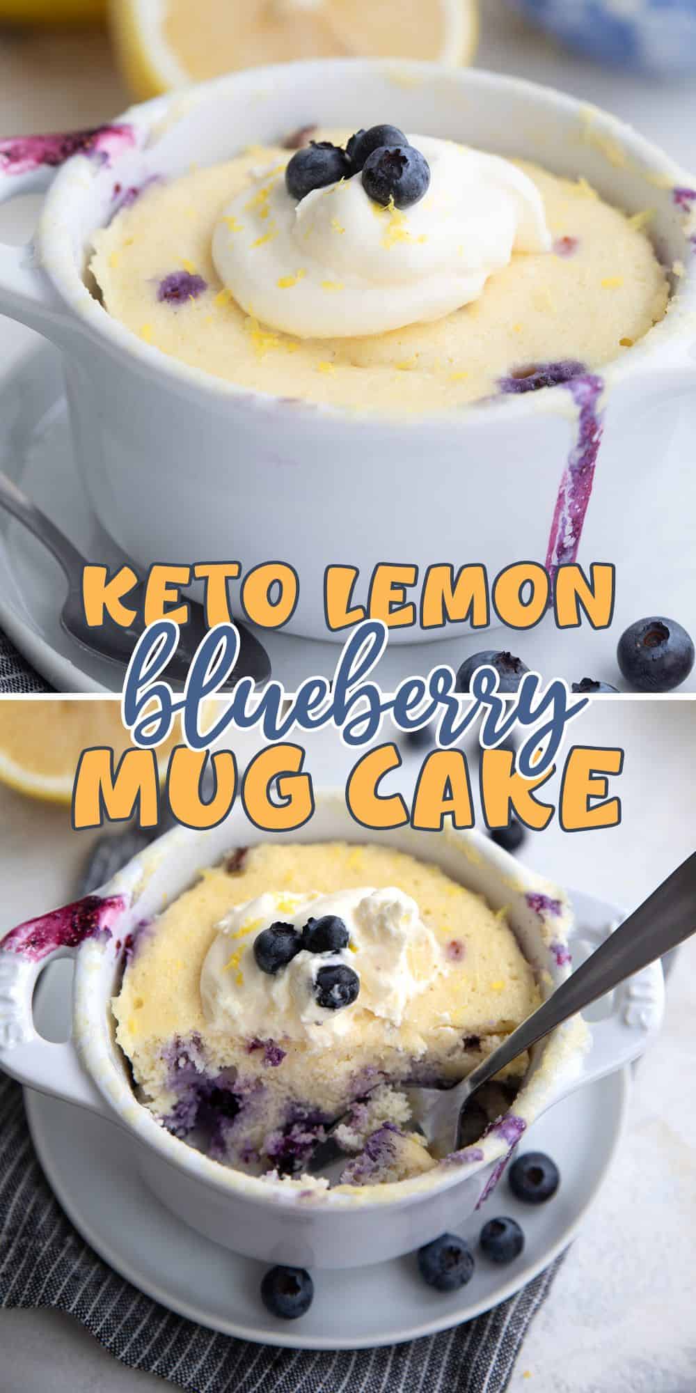 Lemon Blueberry Keto Mug Cake - All Day I Dream About Food