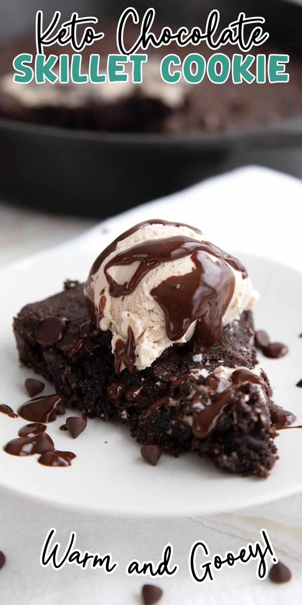Keto Double Chocolate Skillet Cookie - All Day I Dream About Food