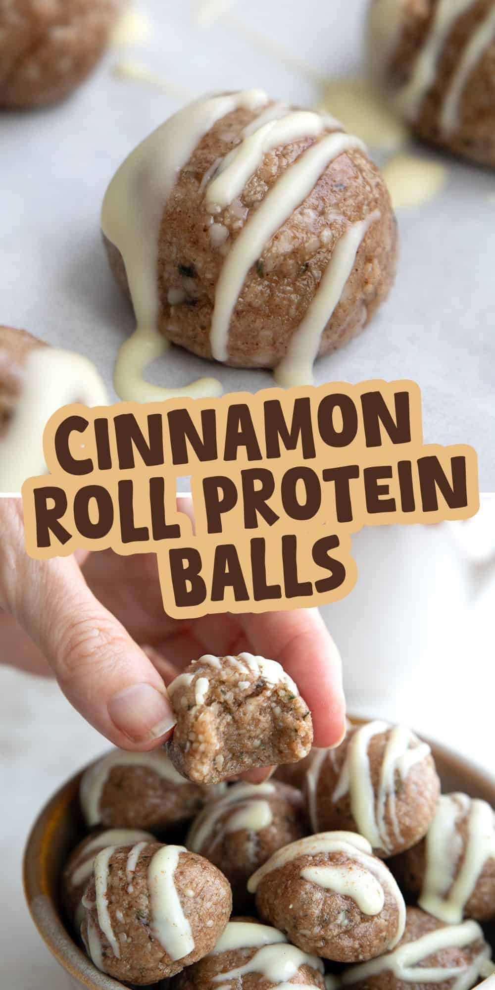 Cinnamon Roll Protein Balls - All Day I Dream About Food