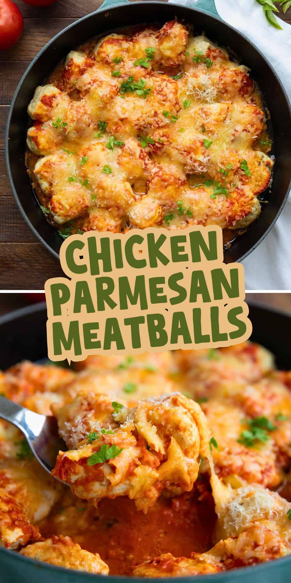 Chicken Parmesan Meatballs - All Day I Dream About Food