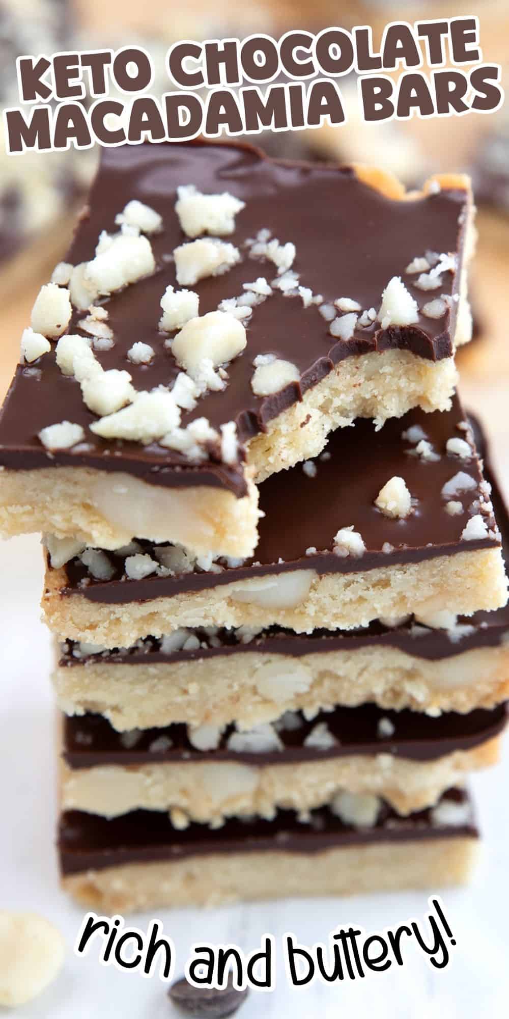 Keto Chocolate Macadamia Nut Bars - All Day I Dream About Food