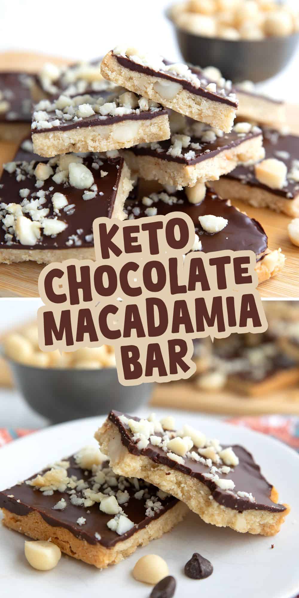 Keto Chocolate Macadamia Nut Bars - All Day I Dream About Food