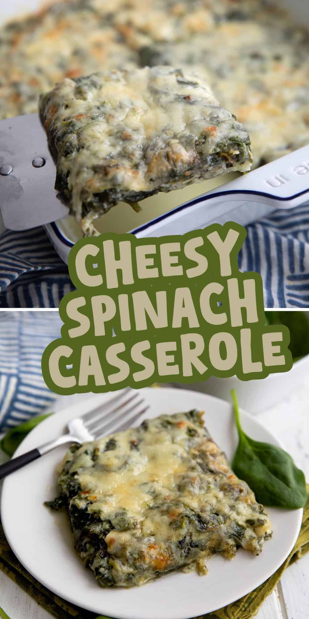 Cheesy Spinach Casserole - All Day I Dream About Food