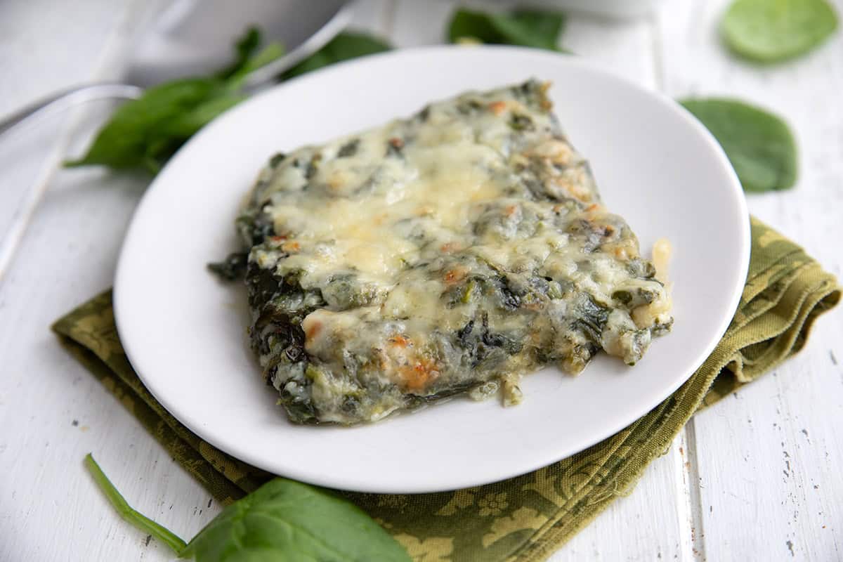 Cheesy Spinach Casserole - All Day I Dream About Food