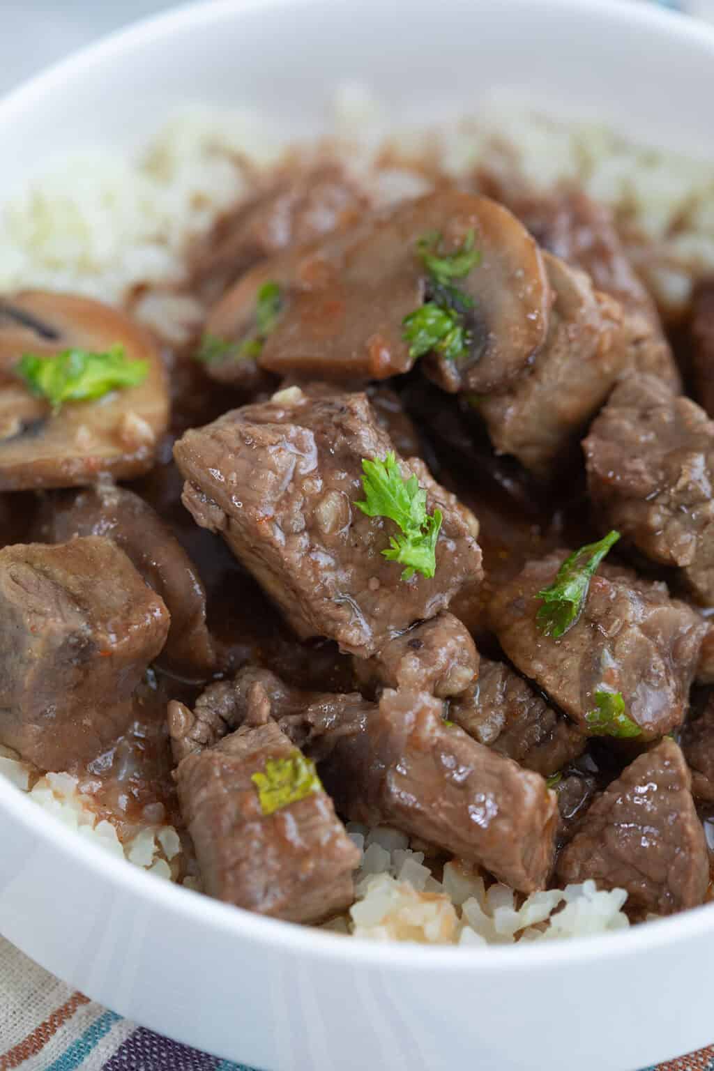 Slow Cooker Beef Tips - All Day I Dream About Food