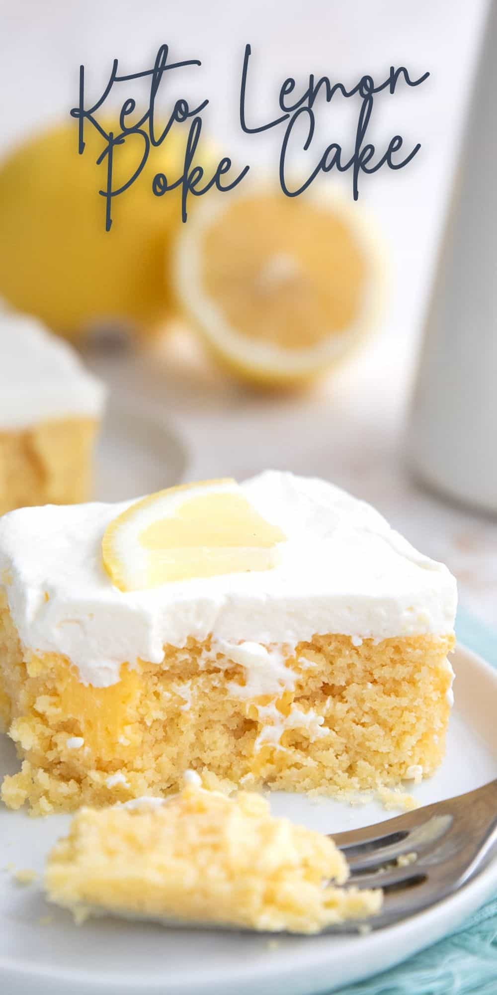 Keto Lemon Poke Cake - All Day I Dream About Food