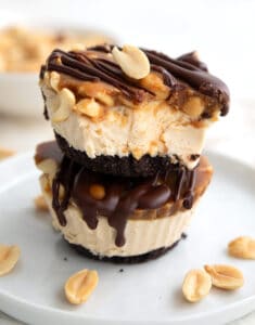 Keto Snickers Cheesecakes - All Day I Dream About Food
