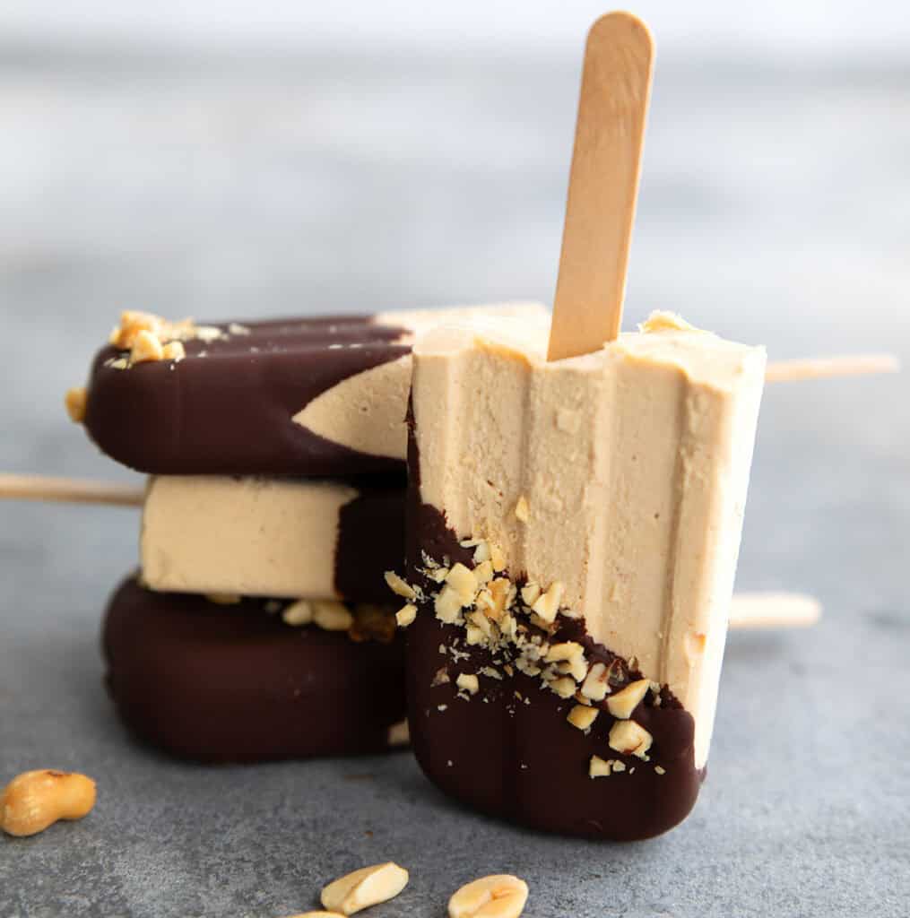 Keto Chocolate Peanut Butter Popsicles - All Day I Dream About Food